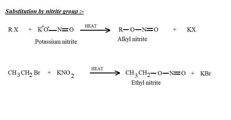 Substitution reaction of alkyl halide with potassium nitrite - the ...